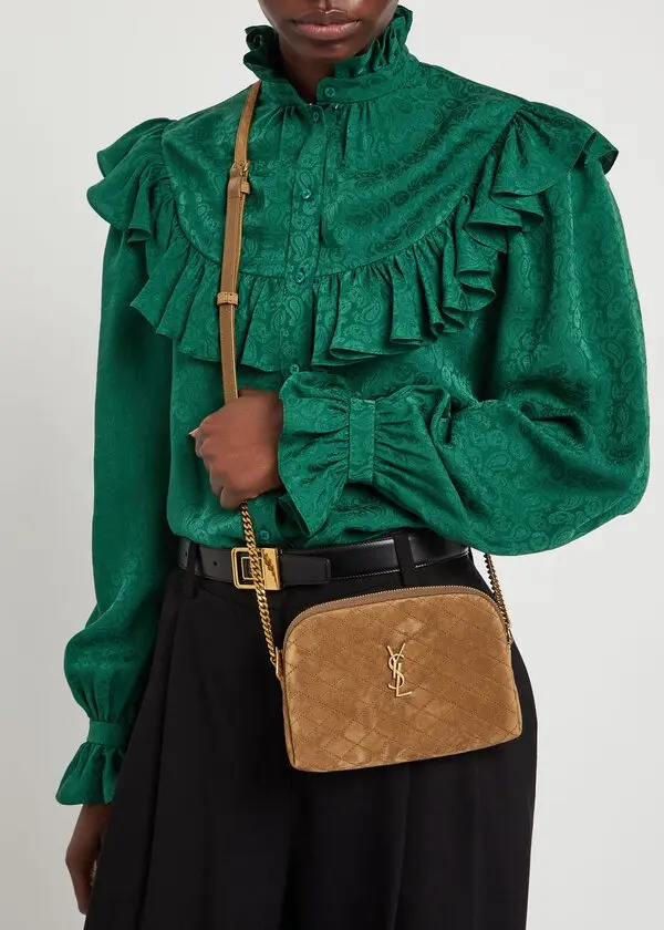 Saint Laurent Gaby Mini Suede Cross-body Bag