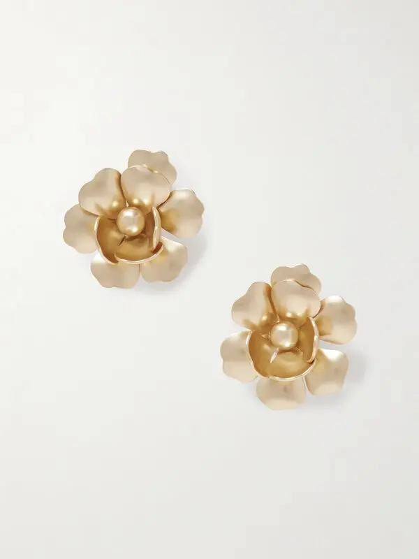 ROXANNE ASSOULIN The Flower -tone Clip Earrings - Gold
