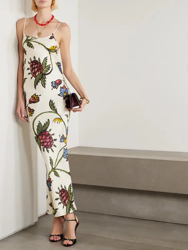 S.S.Daley Willow Floral-print Silk-twill Maxi Dress - Multi