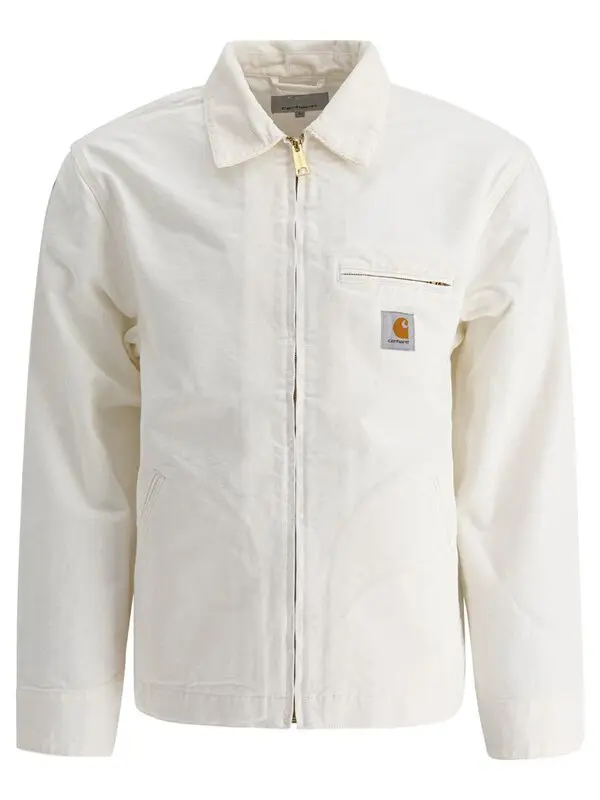 Carhartt Work In Progress Solid Cotton Overshirt Jacket - White