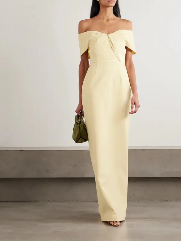 rebecca vallance gold dress A modern statement in butter yellow. #RebeccaVallance