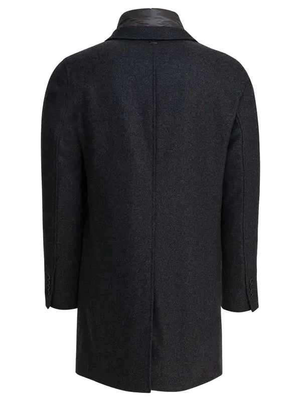 Herno Wool Coat With Integrated Vest