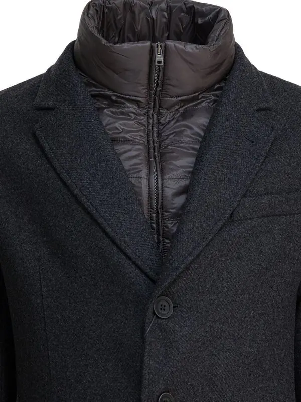 Herno Wool Coat With Integrated Vest
