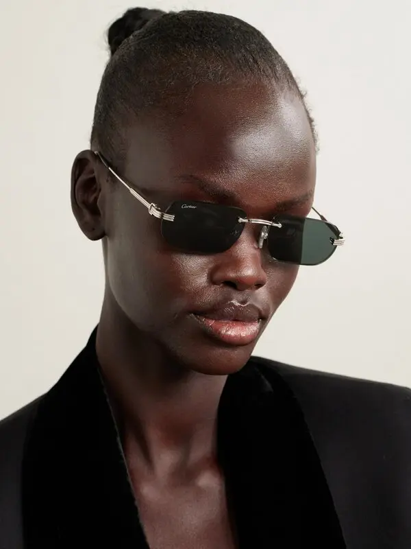 Cartier Première De Rimless Sunglasses - Silver