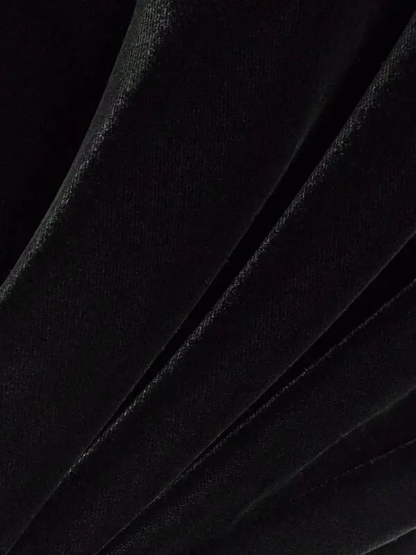 Carolina Herrera Ruched Velvet Midi Dress