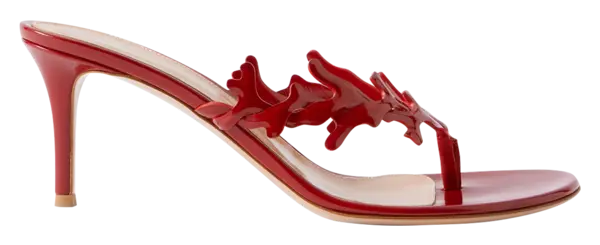 GIANVITO ROSSI 70 Patent-leather Sandals - Red
