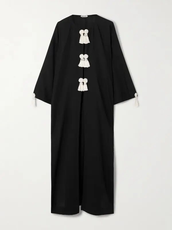 BODE Tasseled Wool Maxi Dress