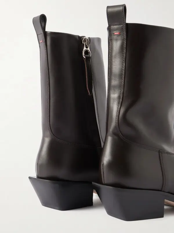 AeydĒ Luis Leather Ankle Boots - Brown