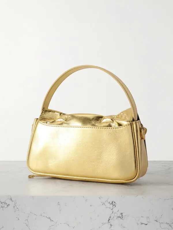 Acne Studios Micro Metallic Crinkled-leather Tote