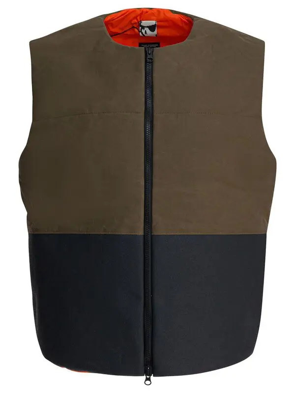 GR10K Cotton Sleeveless Jacket - Brown