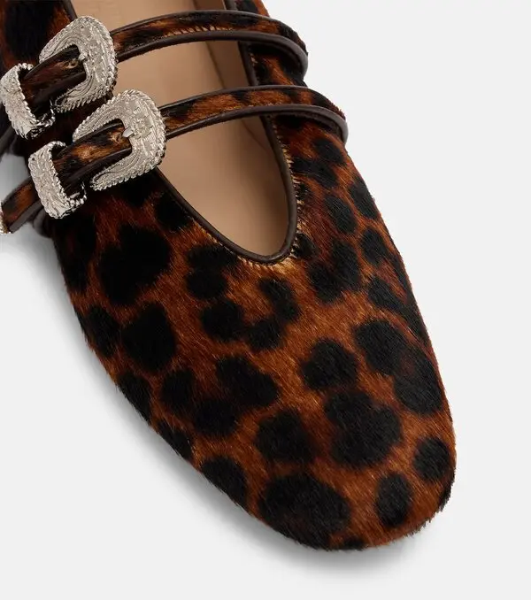 Le Monde Beryl Claudia Calf Hair Mary Jane Flats - Multicoloured