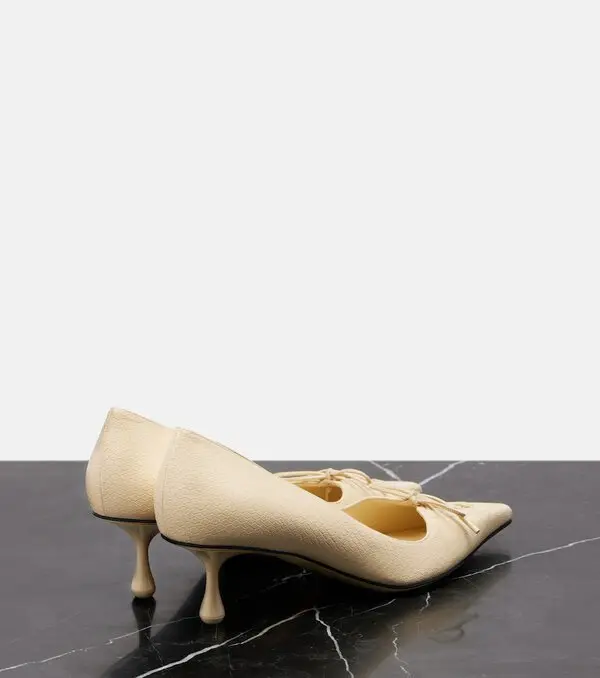 JIMMY CHOO Scarlett 50 Leather Pumps - Beige