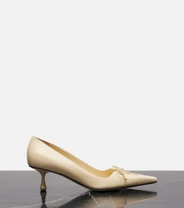 JIMMY CHOO Scarlett 50 Leather Pumps - Beige