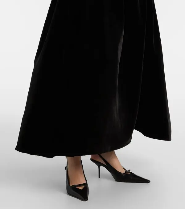 Elie Saab Belted Velvet Gown