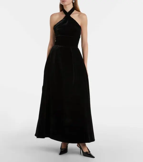 Elie Saab Halterneck Velvet Gown