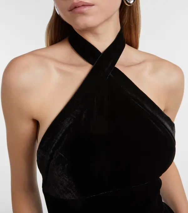 Elie Saab Halterneck Velvet Gown