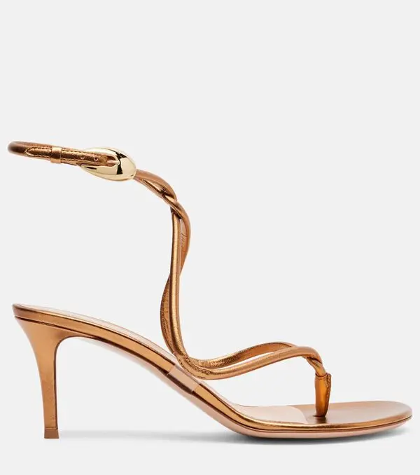 GIANVITO ROSSI Jungle Mamba 70 Leather Sandals