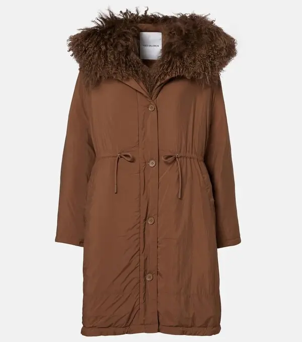YVES SALOMON Shearling-trimmed Down Coat