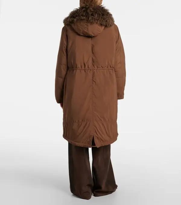 YVES SALOMON Shearling-trimmed Down Coat