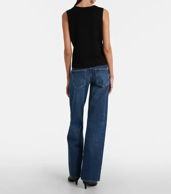FRAME X Amelia Gray Low-rise Straight Jeans