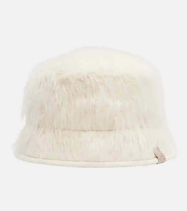 Brunello Cucinelli Alpaca-blend Bucket Hat - White