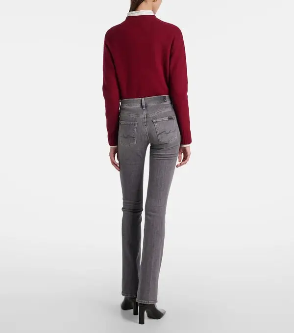 7 For All Mankind Soho Mid-rise Bootcut Jeans - Grey