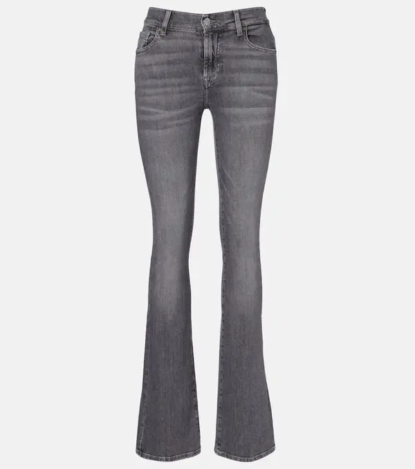 7 For All Mankind Soho Mid-rise Bootcut Jeans - Grey