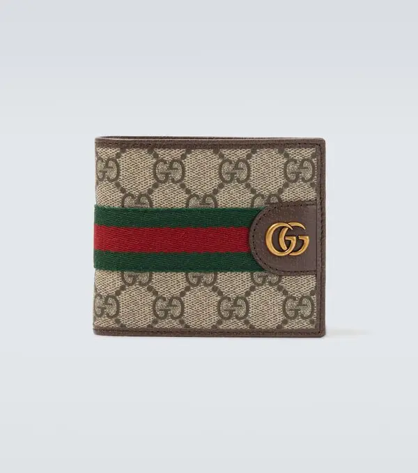 Gucci Ophidia Gg Canvas Bifold Wallet - Beige