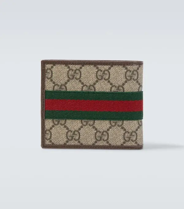Gucci Ophidia Gg Canvas Bifold Wallet - Beige