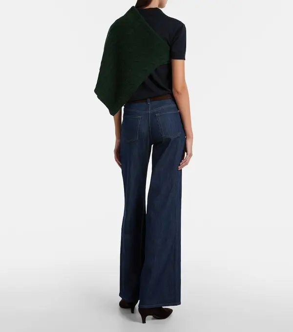 7 For All Mankind Lotta Tailorless Mid-rise Wide-leg Jeans
