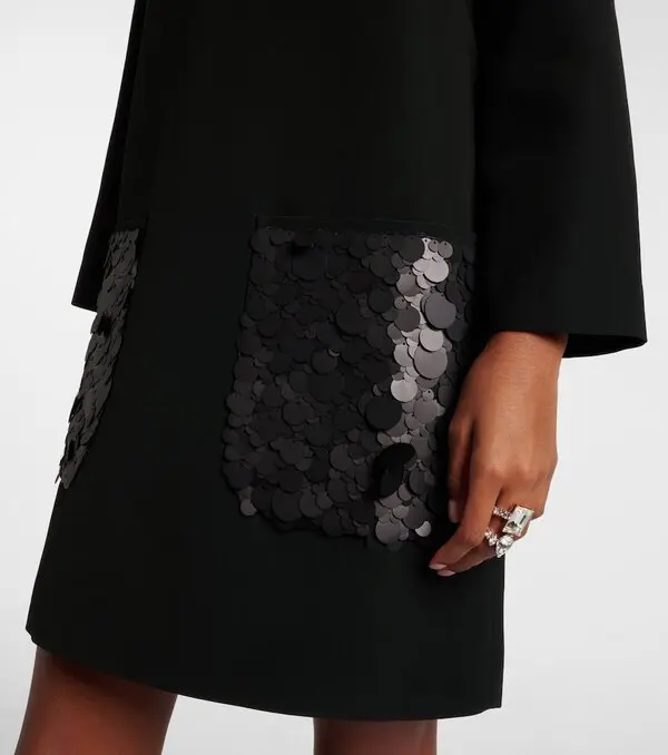JOSEPH Bixio Sequined Mini Dress - Black