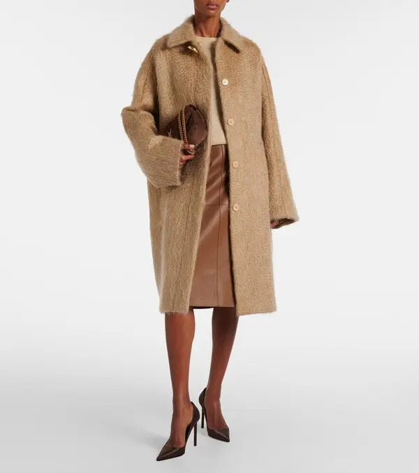 JOSEPH Alger Wool And Mohair-blend Coat - Beige