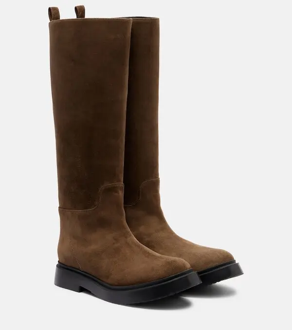 Proenza Schouler Bank Suede Knee-high Boots - Brown