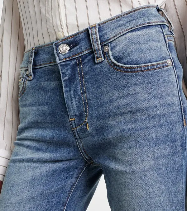 7 For All Mankind Dojo Mid-rise Bootcut Jeans - Blue