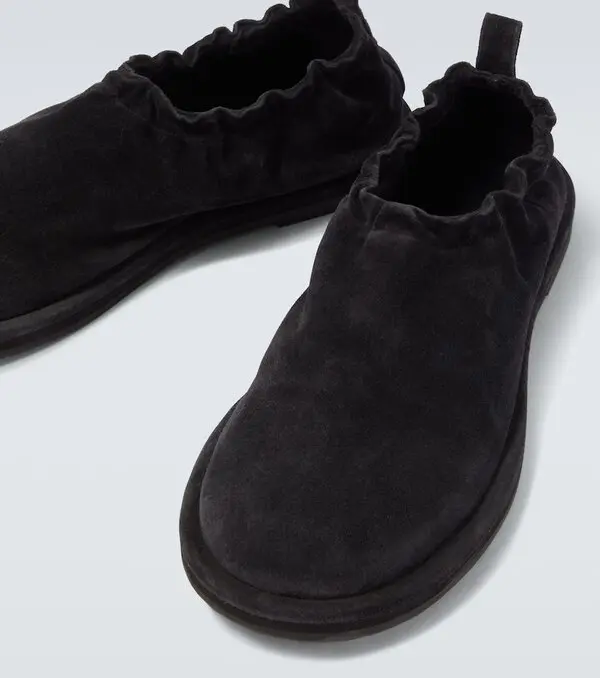 Studio Nicholson Korine Suede Slip-on Shoes - Black