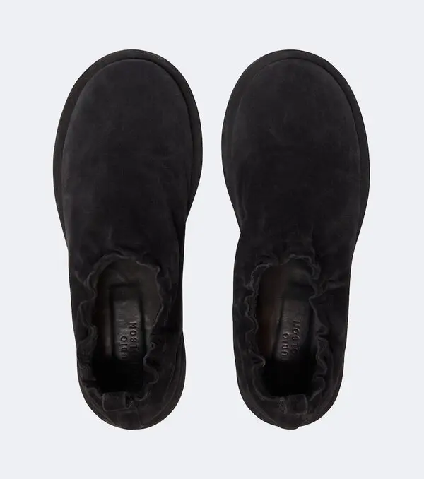 Studio Nicholson Korine Suede Slip-on Shoes - Black