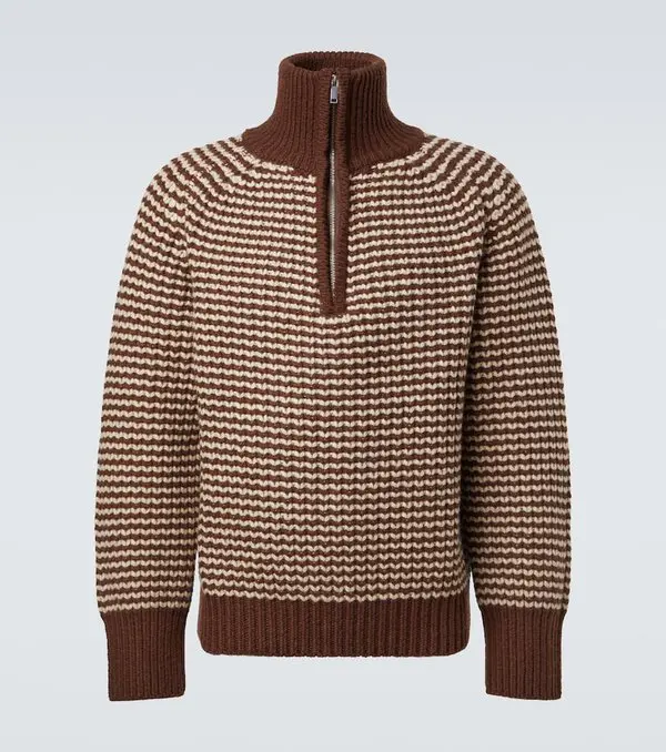 Studio Nicholson Virgin Wool Quarter Zip Sweater