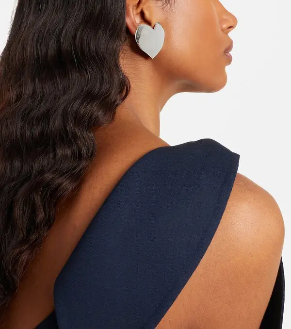 Oscar De La Renta Heart Clip-on Earrings