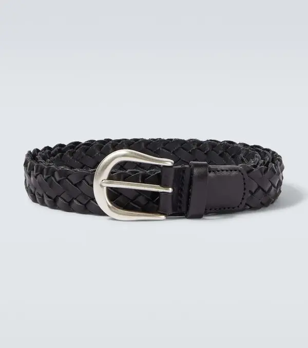 Studio Nicholson X Aaron Levine Braided Leather Belt - Black