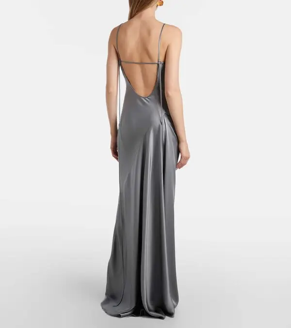 victoria beckham cami floor-length dress Lace Cami Dress In Ivory