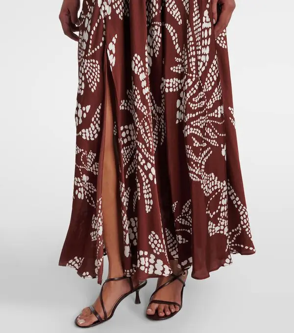 Poupette St Barth Carla Printed Maxi Dress - Brown