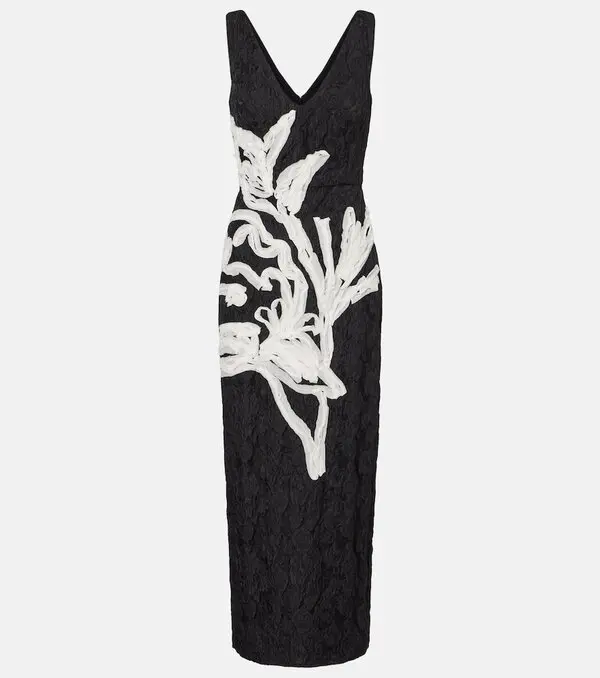 Erdem Floral Jacquard Midi Dress