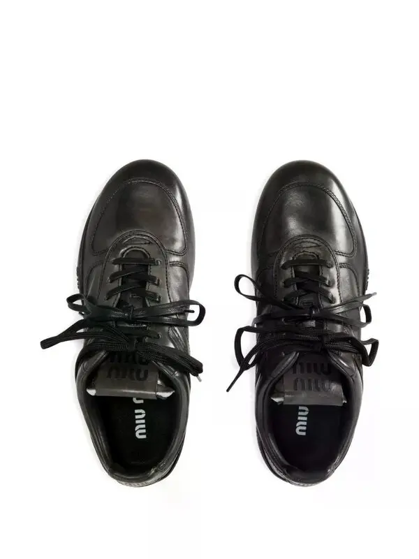 Miu Miu Lace-up Sneakers - Black