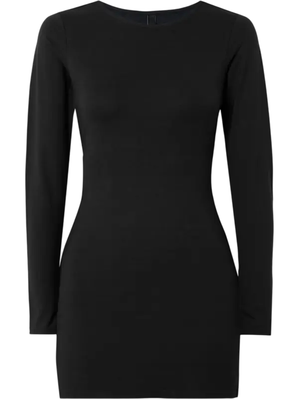 SKIMS Smooth Layers Crewneck Mini Dress - Black