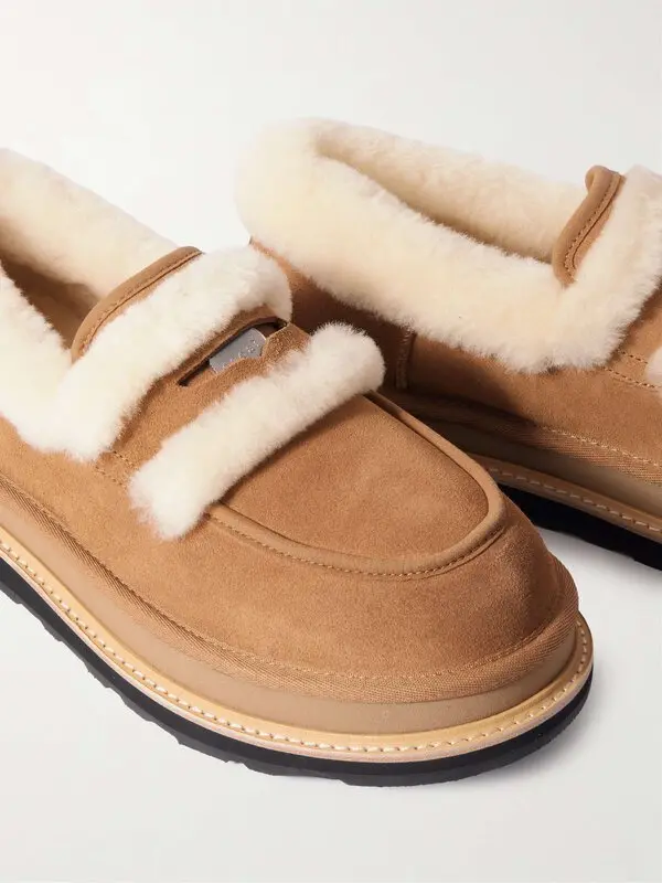 Ugg Sacai X Shearling Loafers - Tan | Editorialist display picture 1