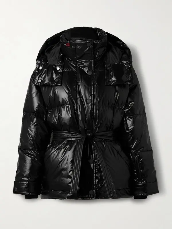 Perfect Moment Cortina Hooded Belted Quilted Down Ski Jacket