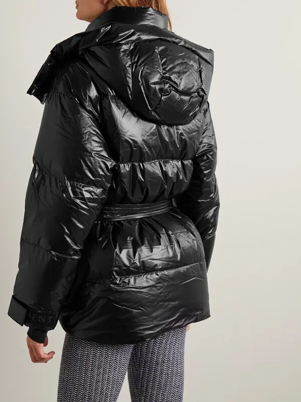 Perfect Moment Cortina Hooded Belted Quilted Down Ski Jacket