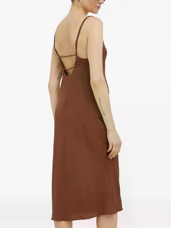 SAMSOE SAMSOE Cowl-neck Midi Dress - Brown