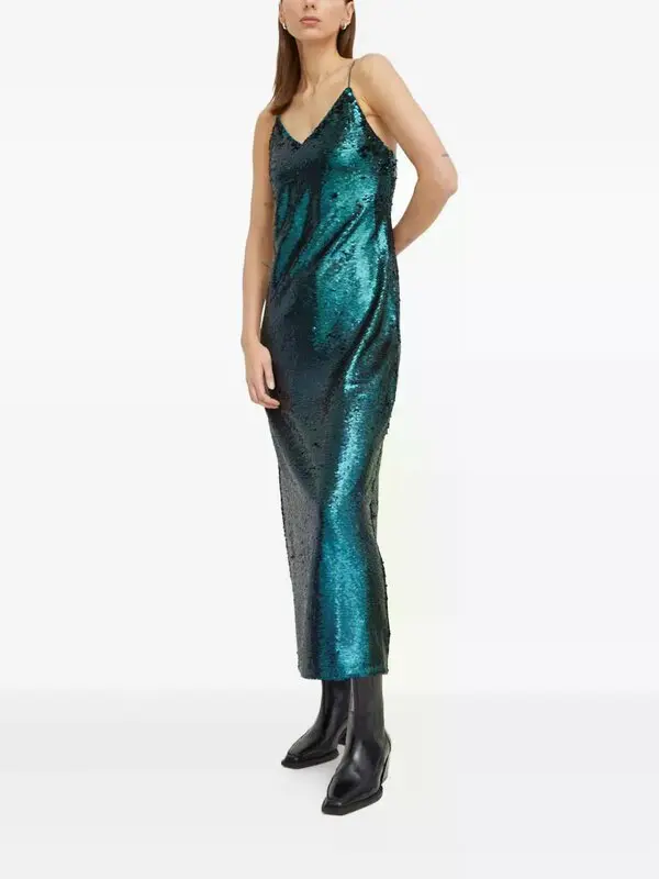 SAMSOE SAMSOE Sequin Tie Midi Dress