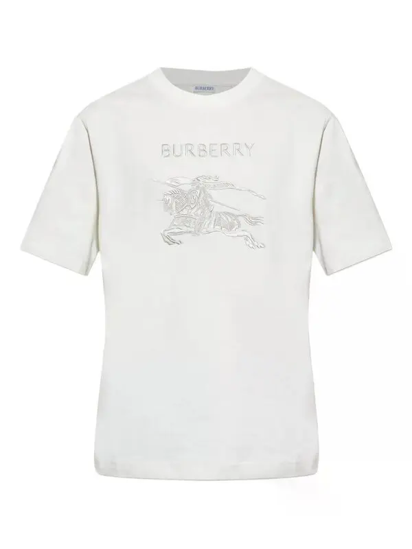 Burberry Logo-embroidered T-shirt - White